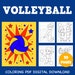 Printable Volleyball Coloring Pages for Kids Pdf Pack 3 - Etsy