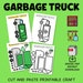 Garbage Truck Cut and Paste Craft Worksheets for Kids | Printable US ...