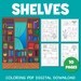 Shelves Coloring Pages Pack 1 | Pdf Sheet Printable US Letter - Etsy
