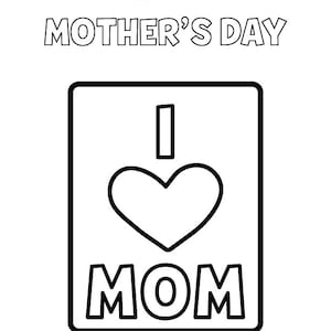 Mother's Day Card Easy DIY Simple Cut and Paste Craft Worksheets for ...