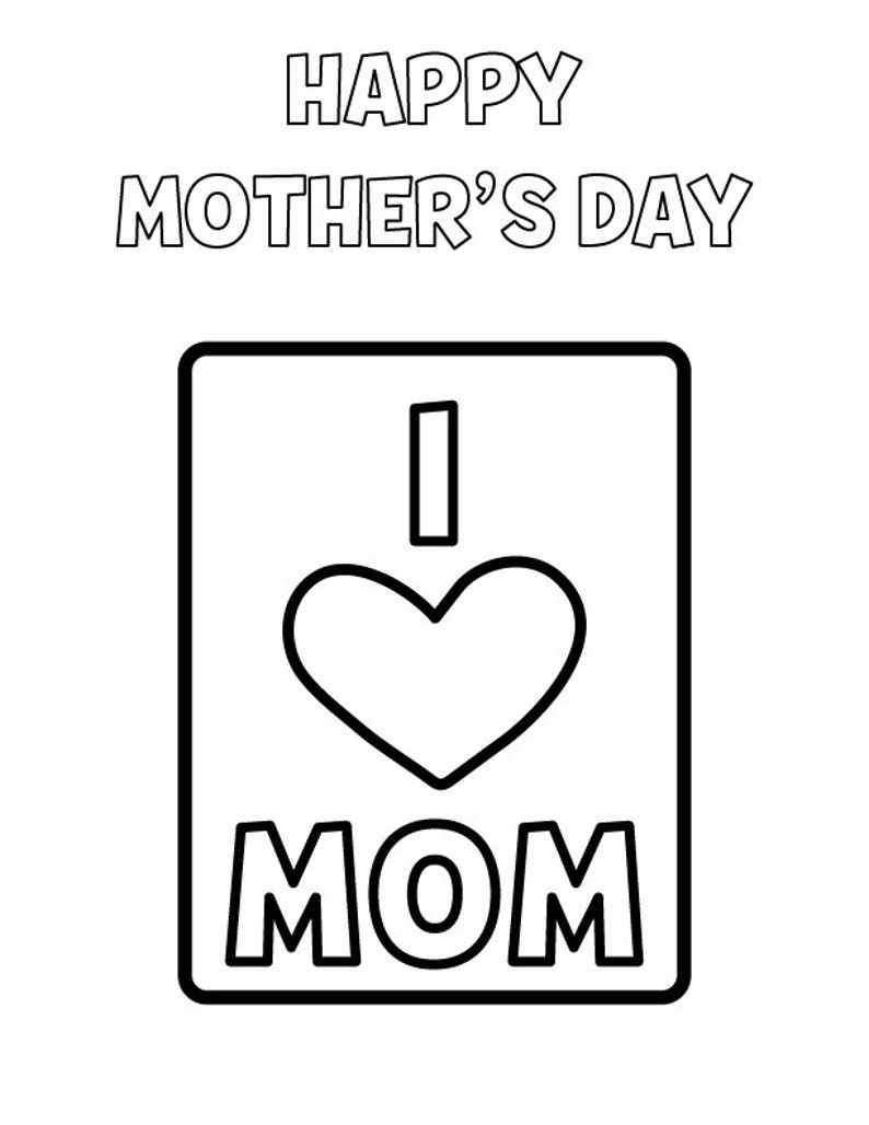 Mother's Day Card Easy DIY Simple Cut and Paste Craft Worksheets for ...