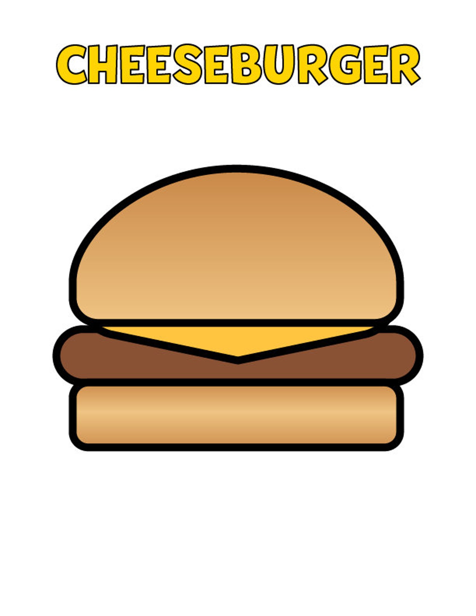 Cheeseburger Cut and Paste Easy Fun Craft Worksheets for Kids ...