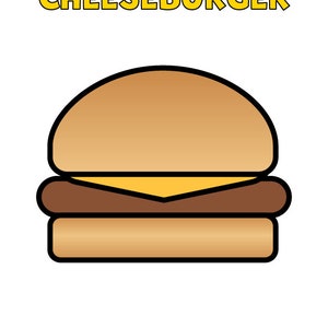 Cheeseburger Cut and Paste Easy Fun Craft Worksheets for Kids ...