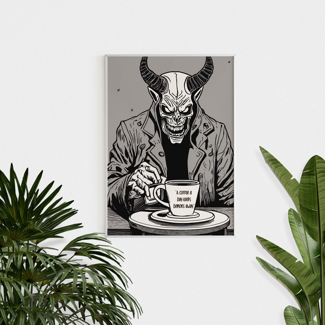 Coffee Demon Poster, Digital Download - Etsy