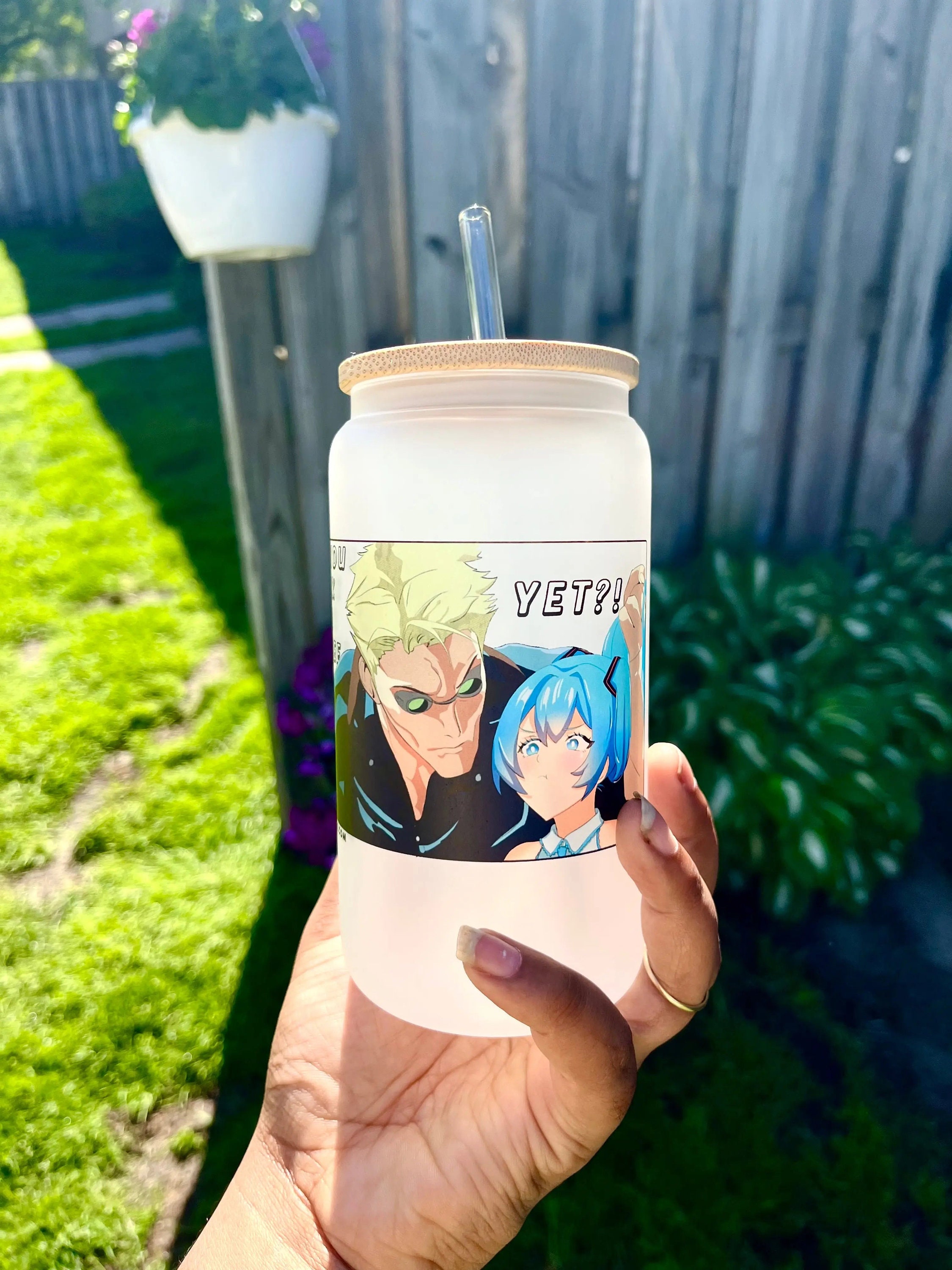 Nanami & Hatsune Miku Anime Cup 16oz Ice Coffee Mug for Anime Lovers ...