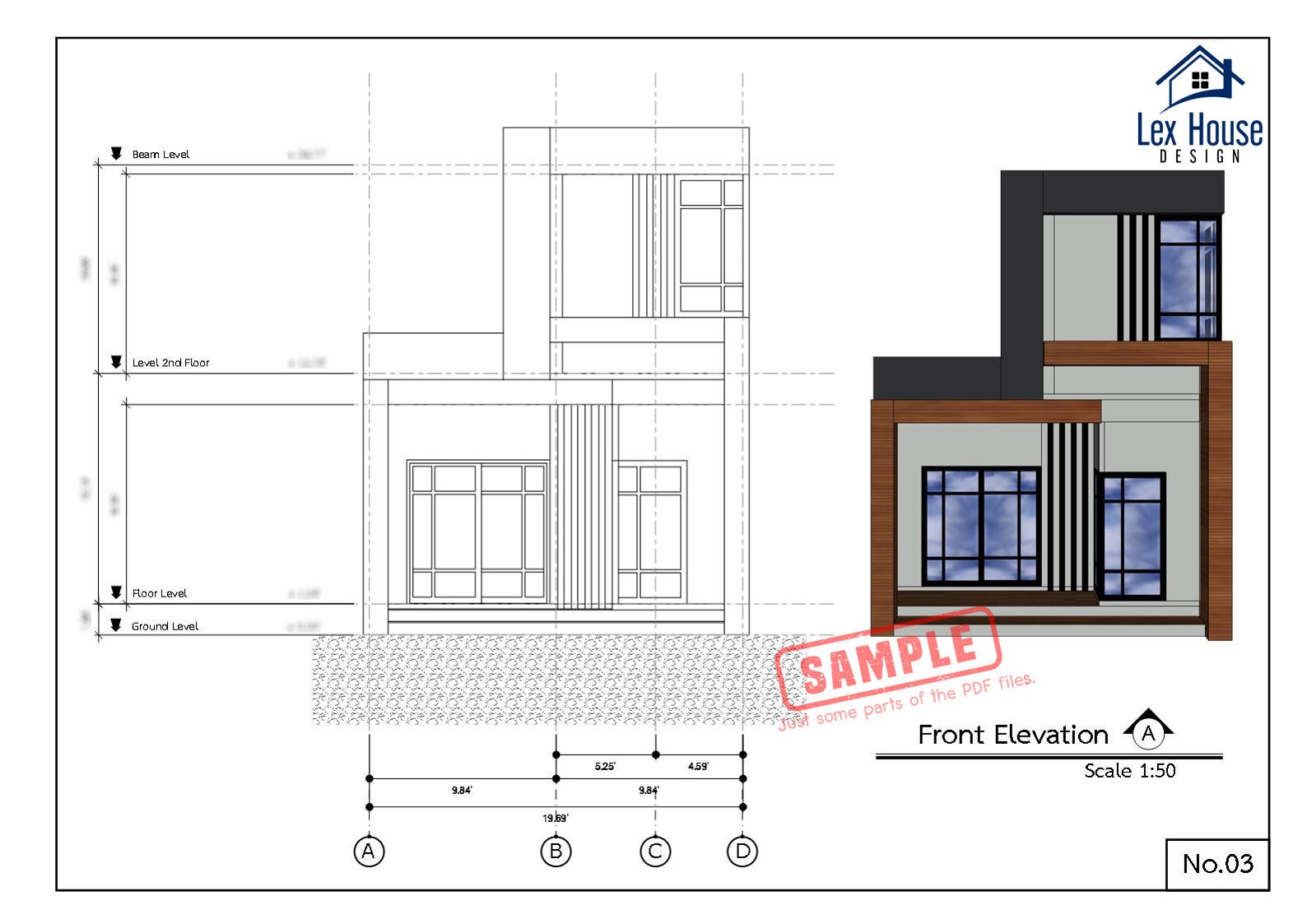 Small Modern House Plan, Small House Plan Design, 1 Bedroom and 1 ...