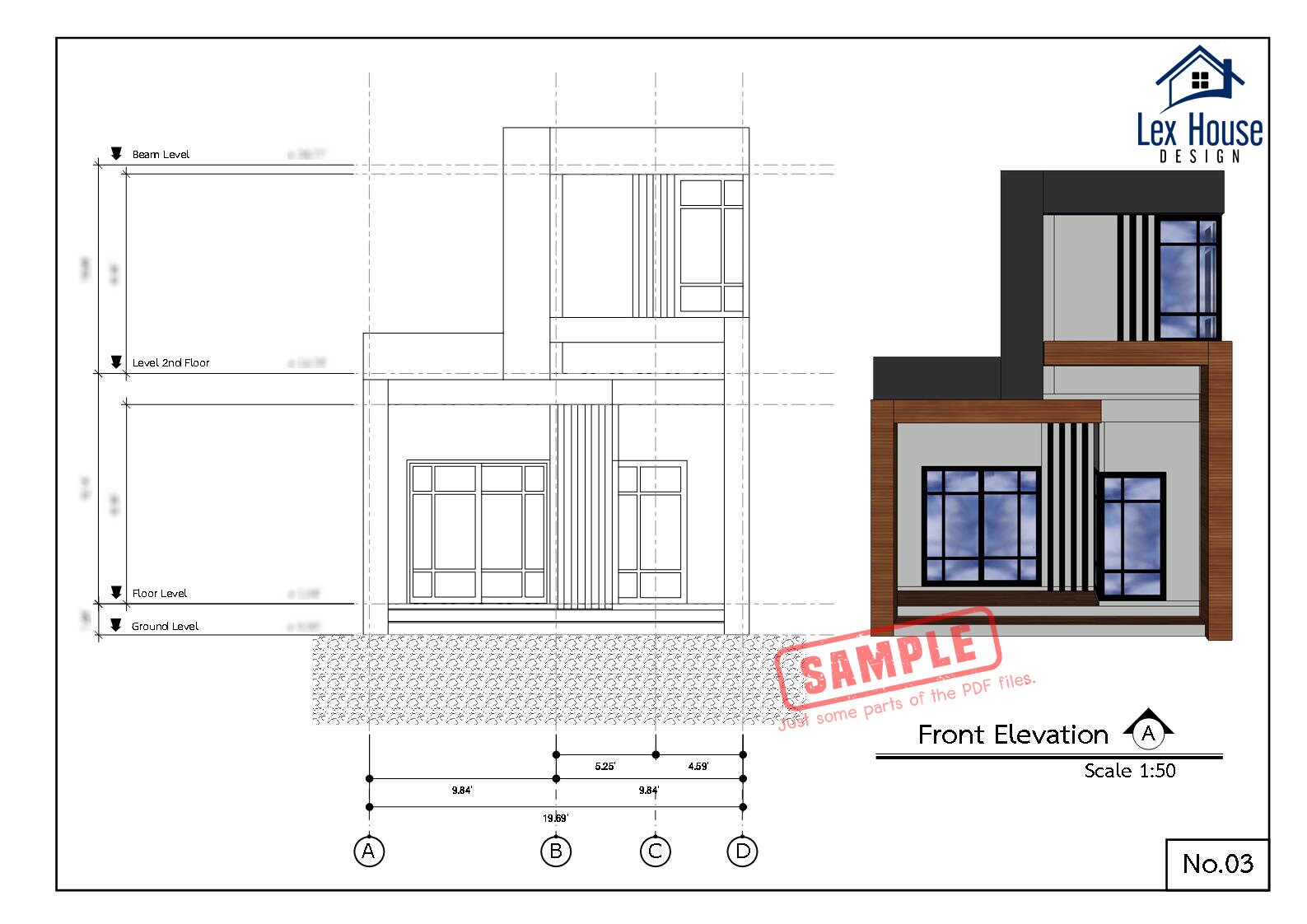 Small Modern House Plan, Small House Plan Design, 1 Bedroom and 1 ...