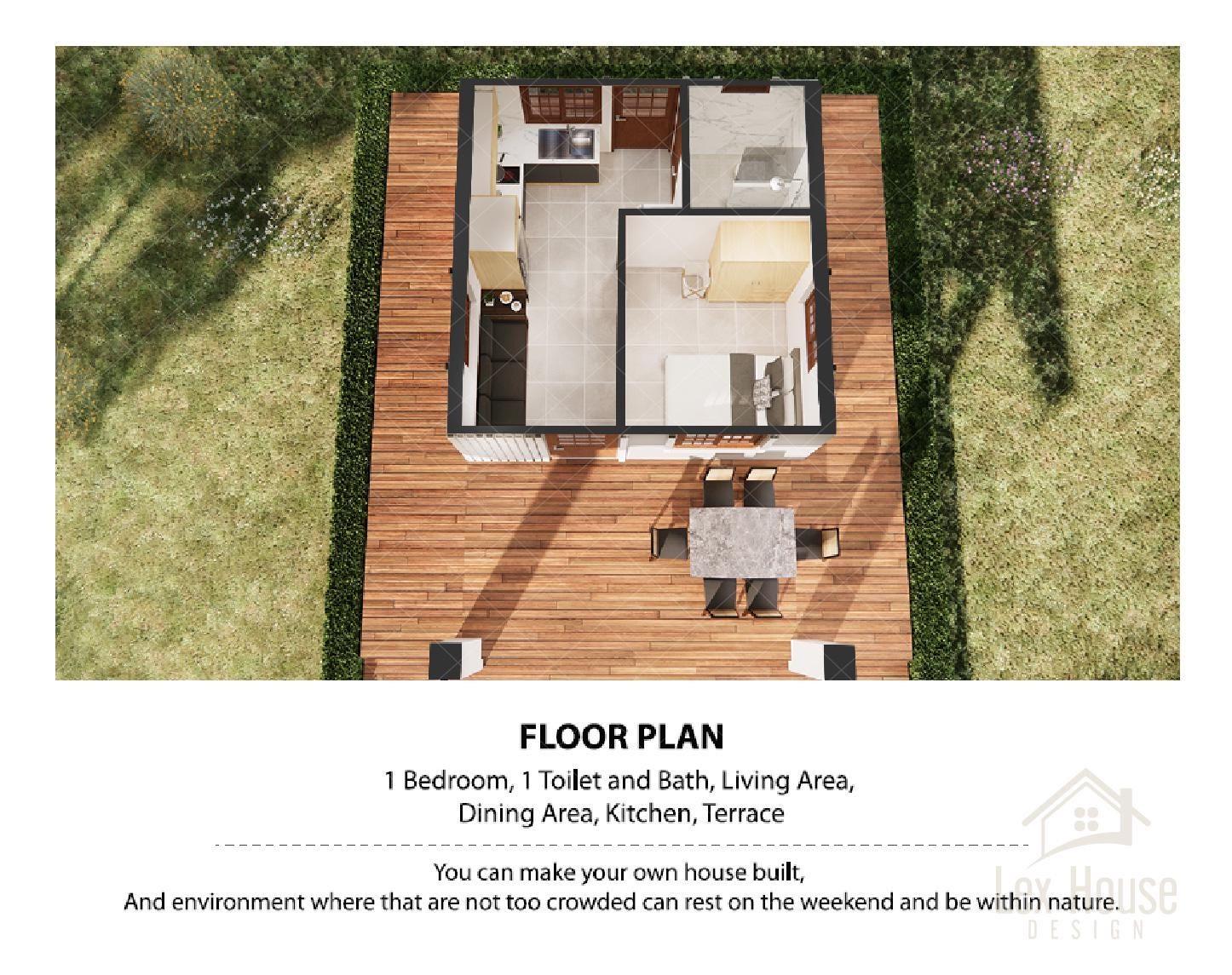 Small Modern House Plan, Modern House Plan, Tiny House Floorplan ...