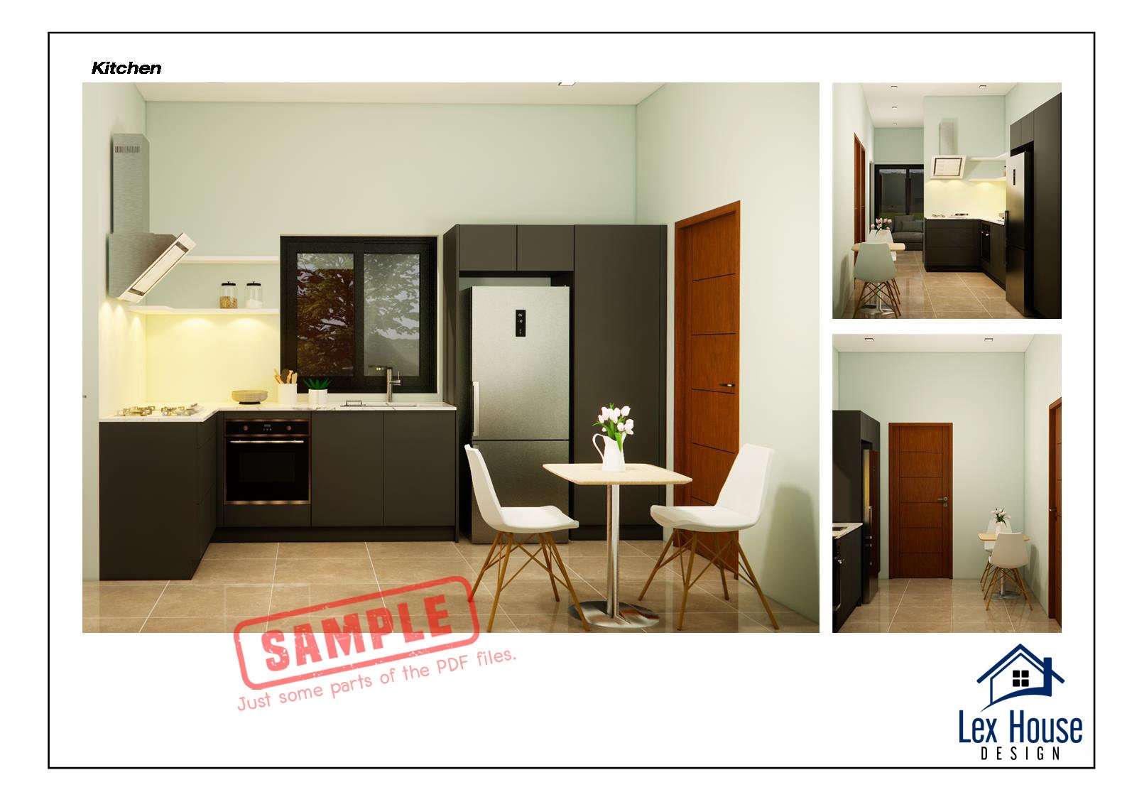 Small Modern House Plan, Small House Plan Design, 1 Bedroom and 1 ...