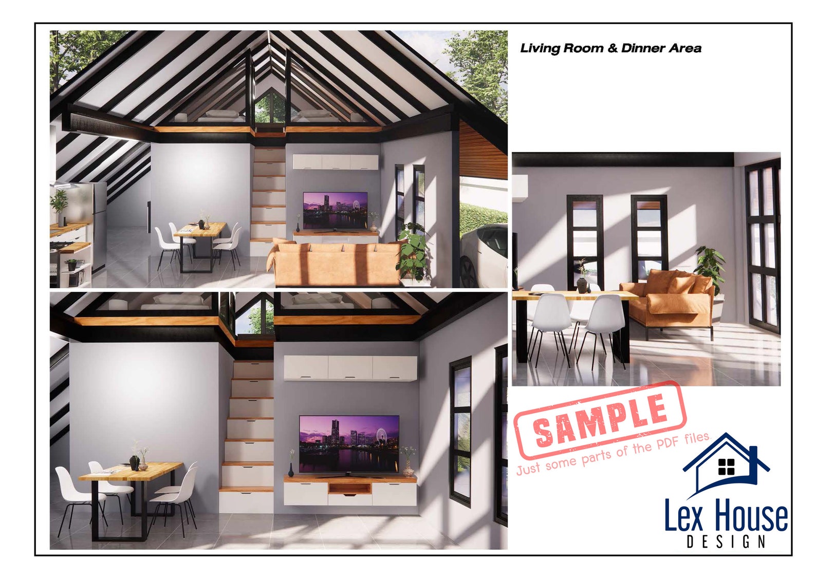 Small House Plan Design, 1 Bedroom and 1 Bedroom Attic, Elevation ...