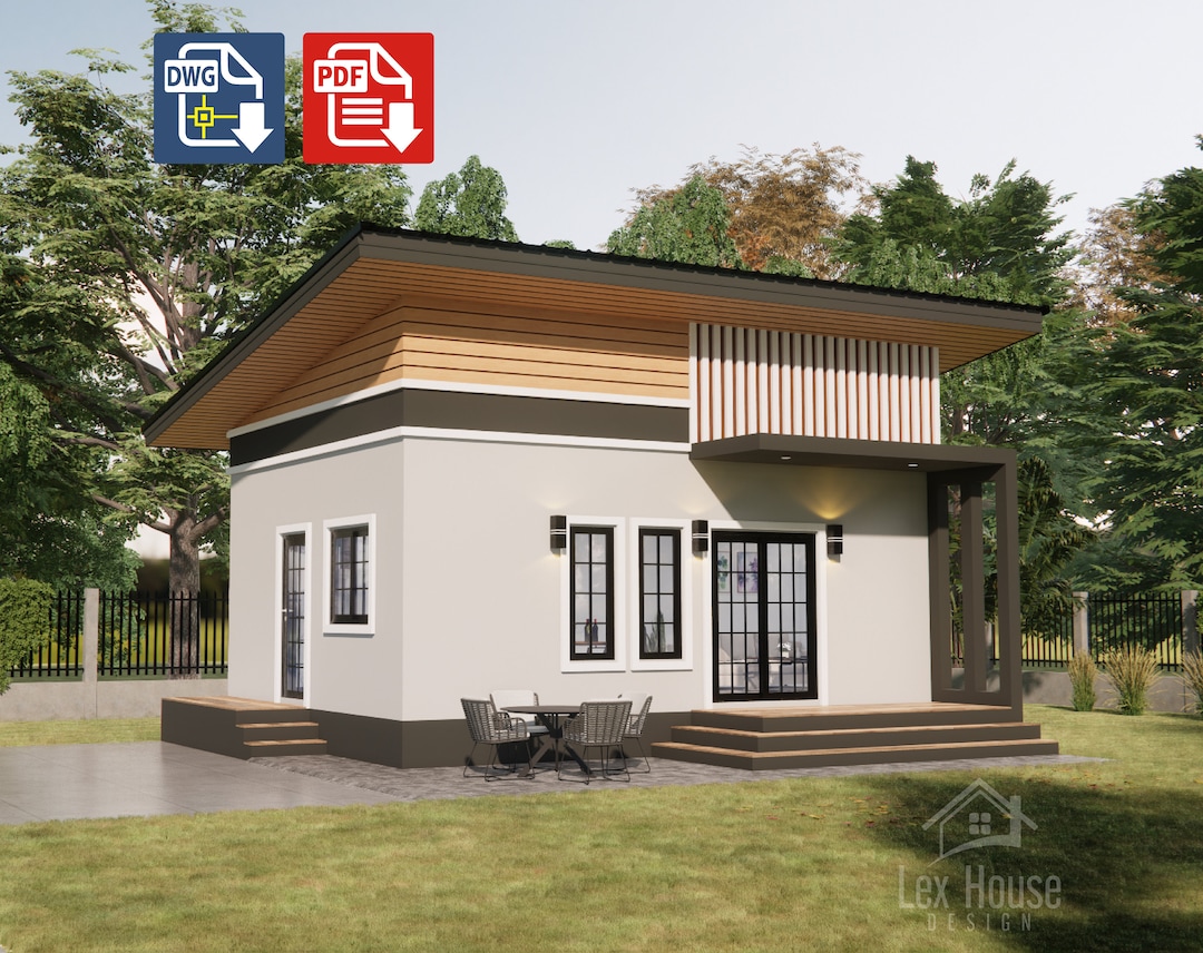 Small House Plan, Modern House Plan, Tiny House Floorplan, Modern Tiny ...