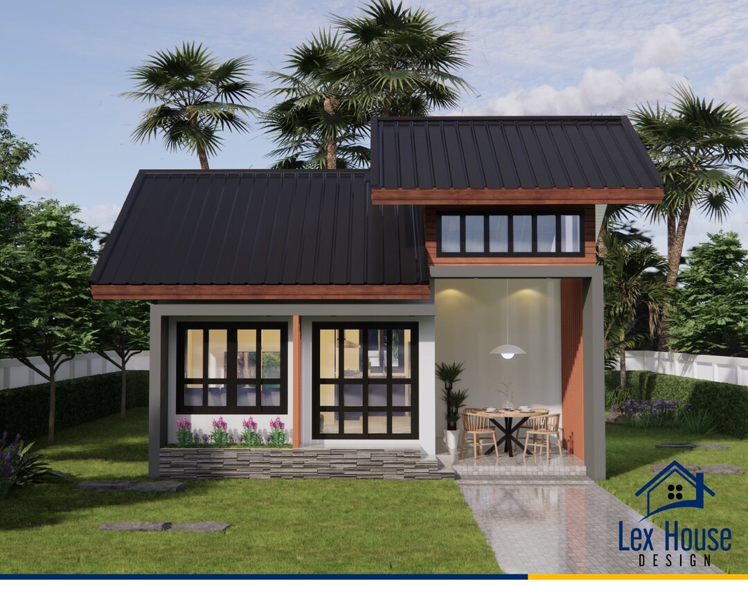 Small Modern House Plan Small House Plan Design 1 Bedroom - Etsy Australia