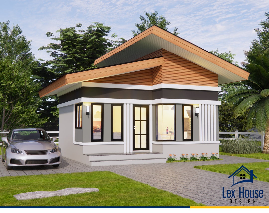 Small Modern House Plan, Small House Plan Design, 1 Bedroom and 1 ...