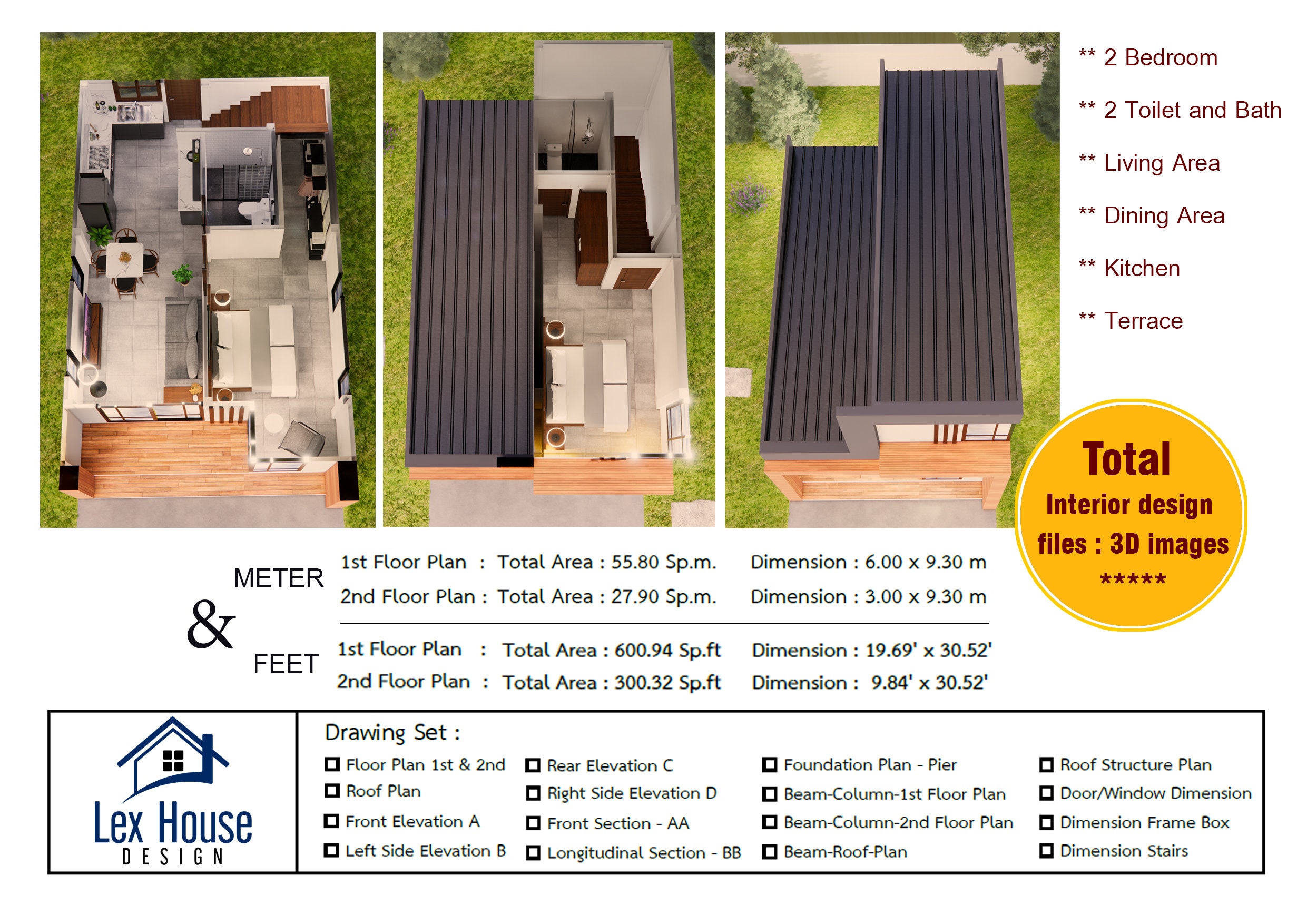 Small Modern House Plan Small House Plan Design 1 Bedroom - Etsy Canada