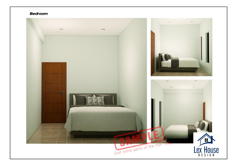 Small Modern House Plan, Small House Plan Design, 1 Bedroom and 1 ...