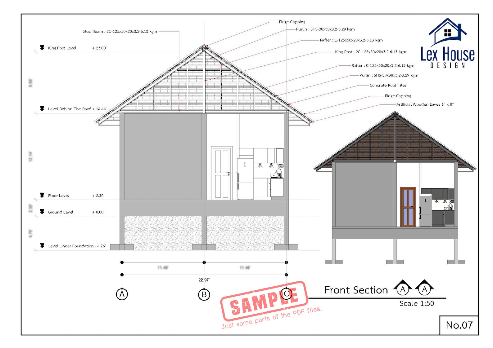 Small Contemporary House, Small House Plan Design, 1 Bedroom and 1 ...