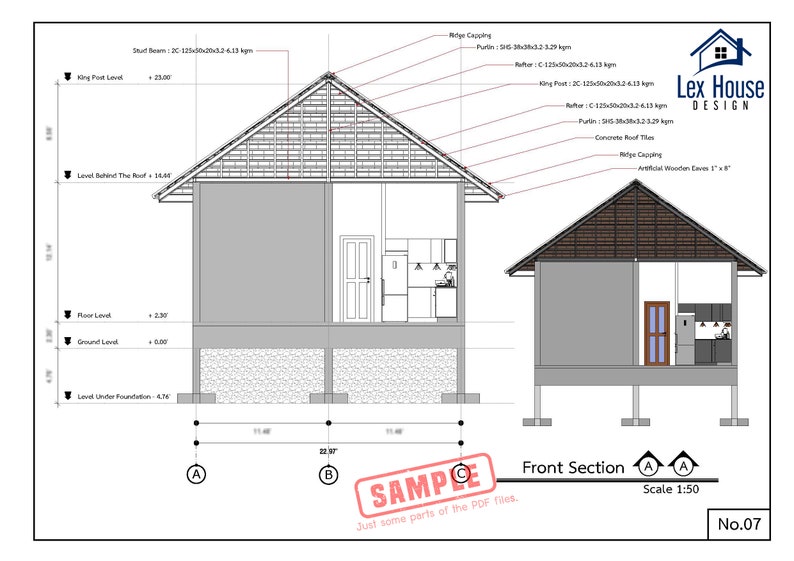 Small Contemporary House, Small House Plan Design, 1 Bedroom and 1 ...