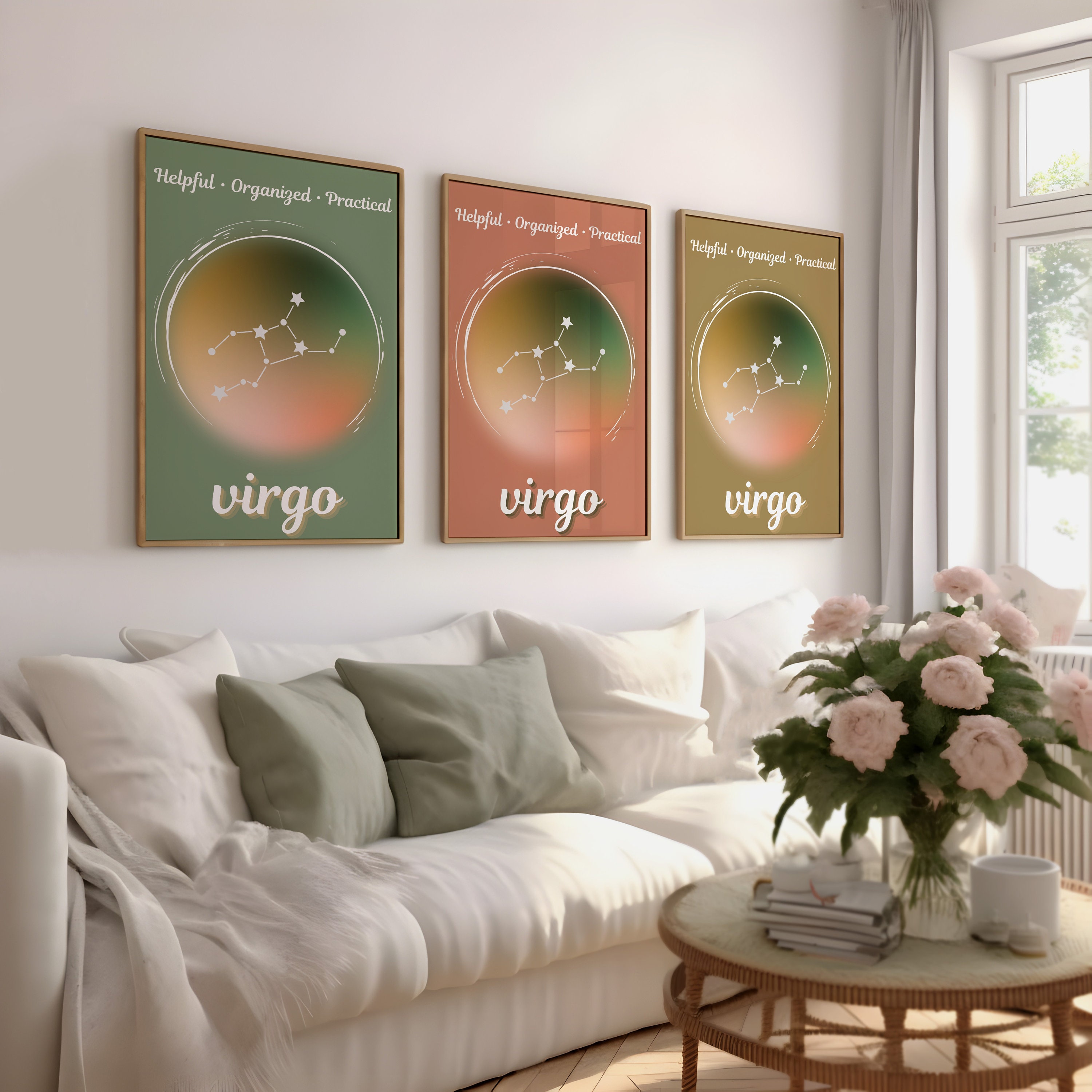 Virgo Star Sign Instant Download Print, Virgo Horoscope Aura Spiritual ...