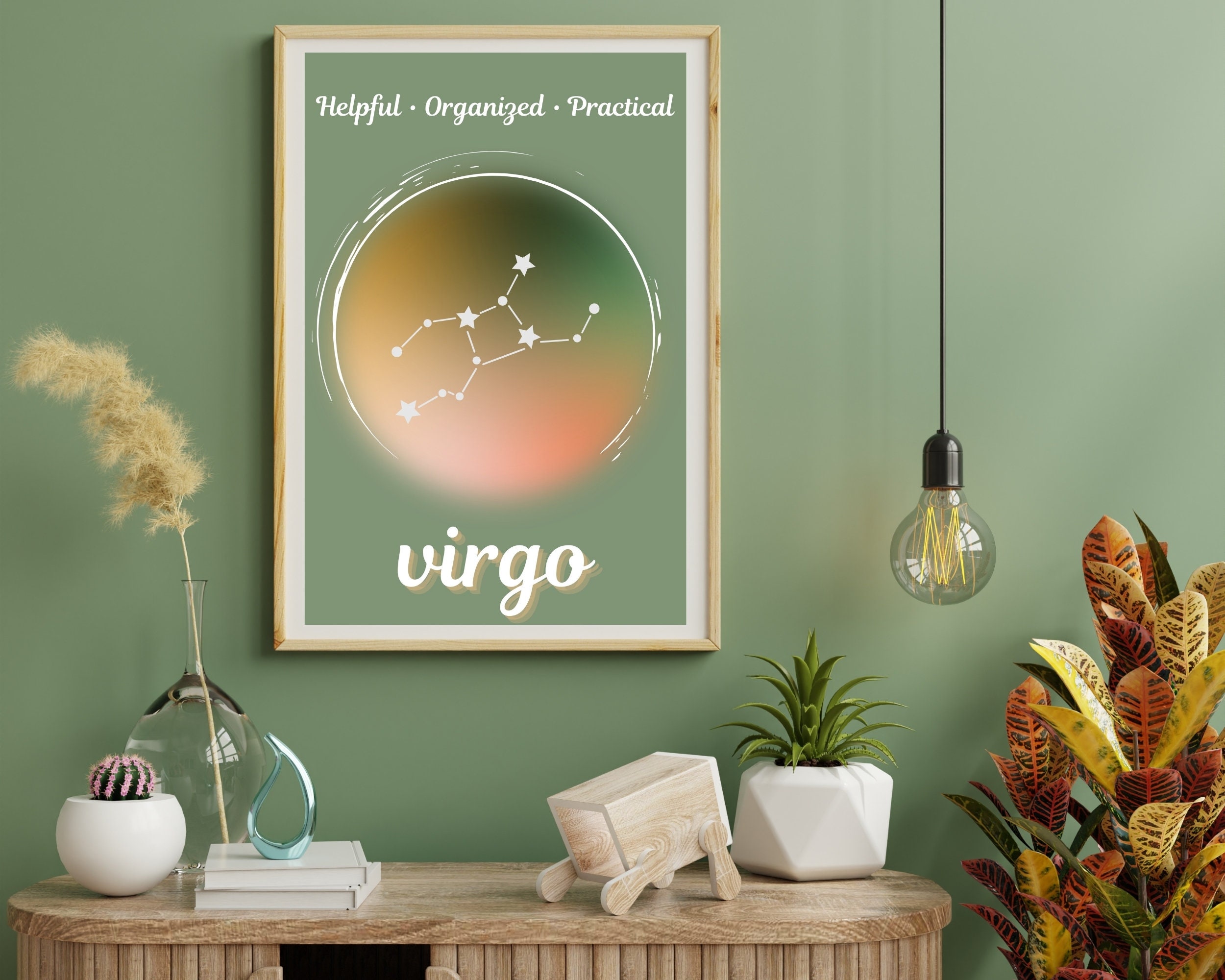 Virgo Star Sign Instant Download Print, Virgo Horoscope Aura Spiritual ...