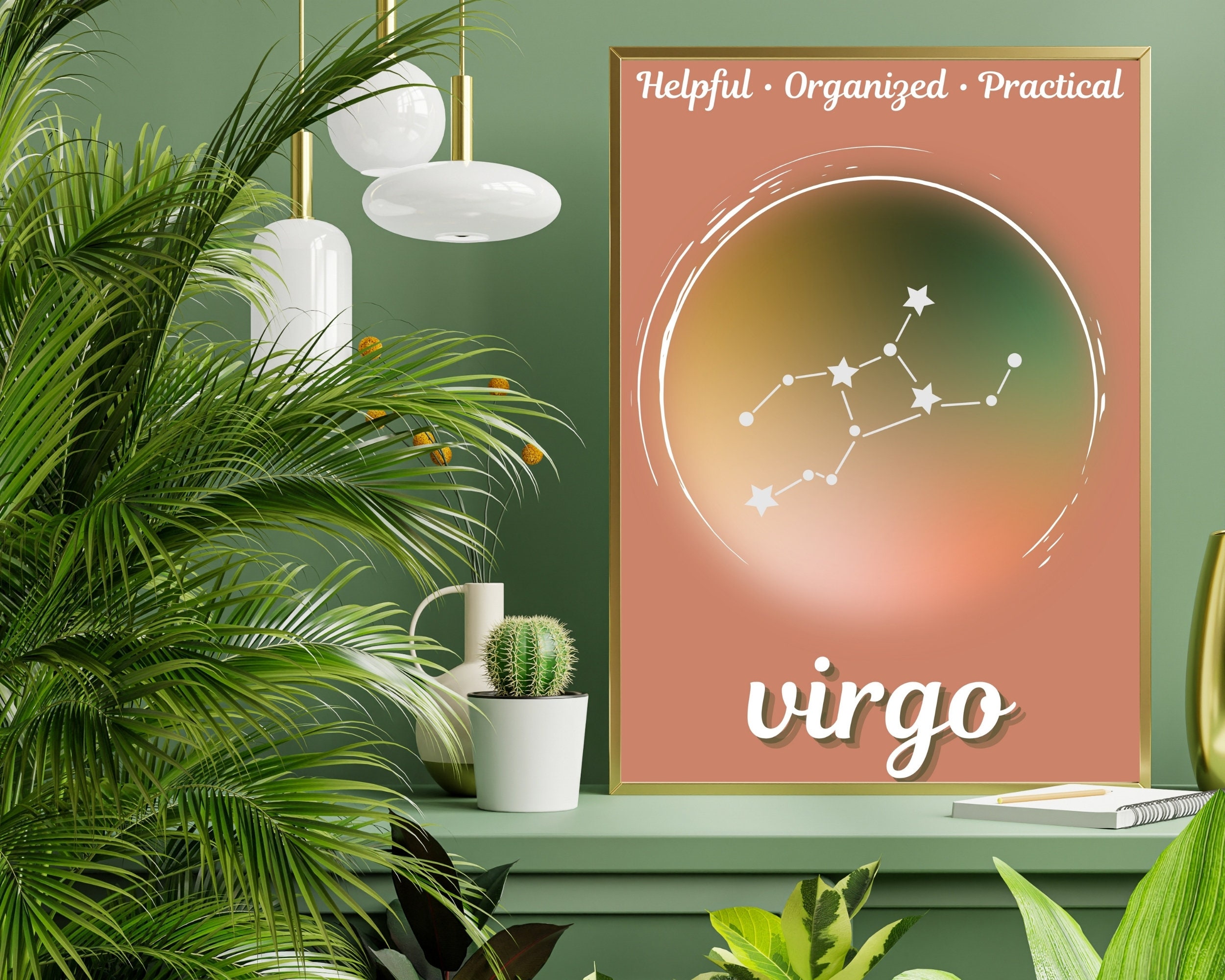 Virgo Star Sign Instant Download Print, Virgo Horoscope Aura Spiritual ...