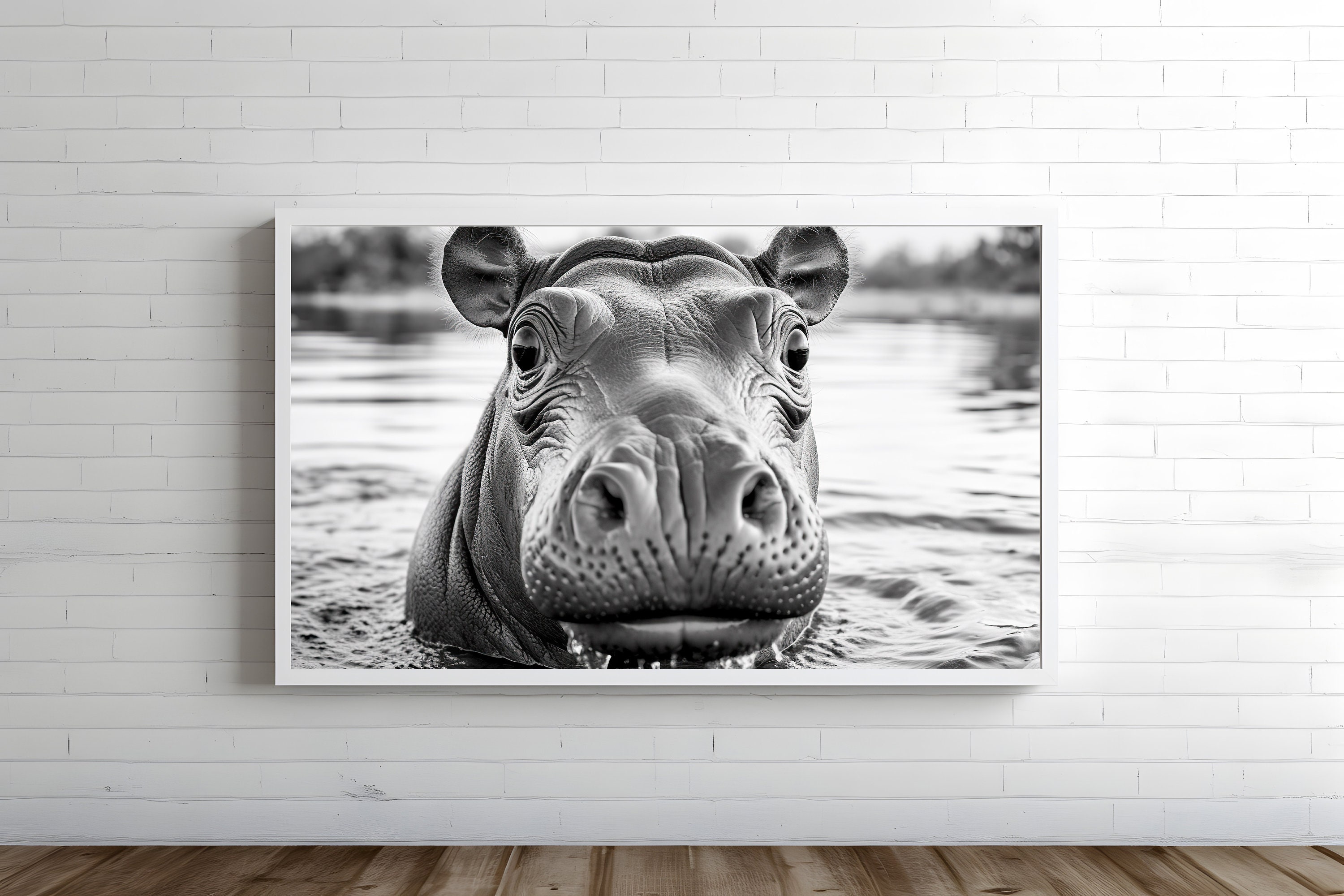 Baby Hippo Prints, Hippo Digital Download, Animal Prints, Animal ...