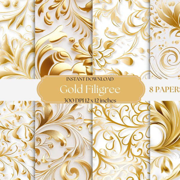Gold Filigree - Etsy