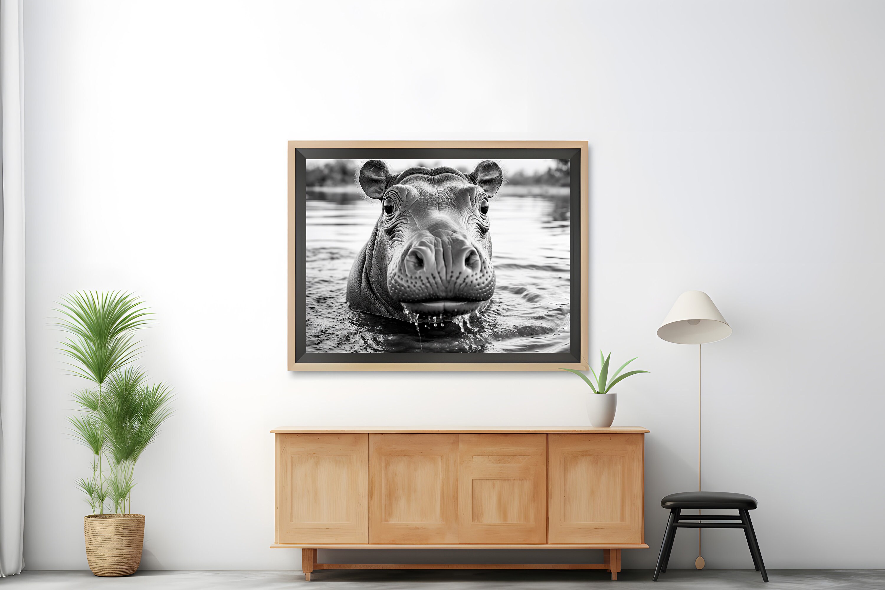 Baby Hippo Prints, Hippo Digital Download, Animal Prints, Animal ...