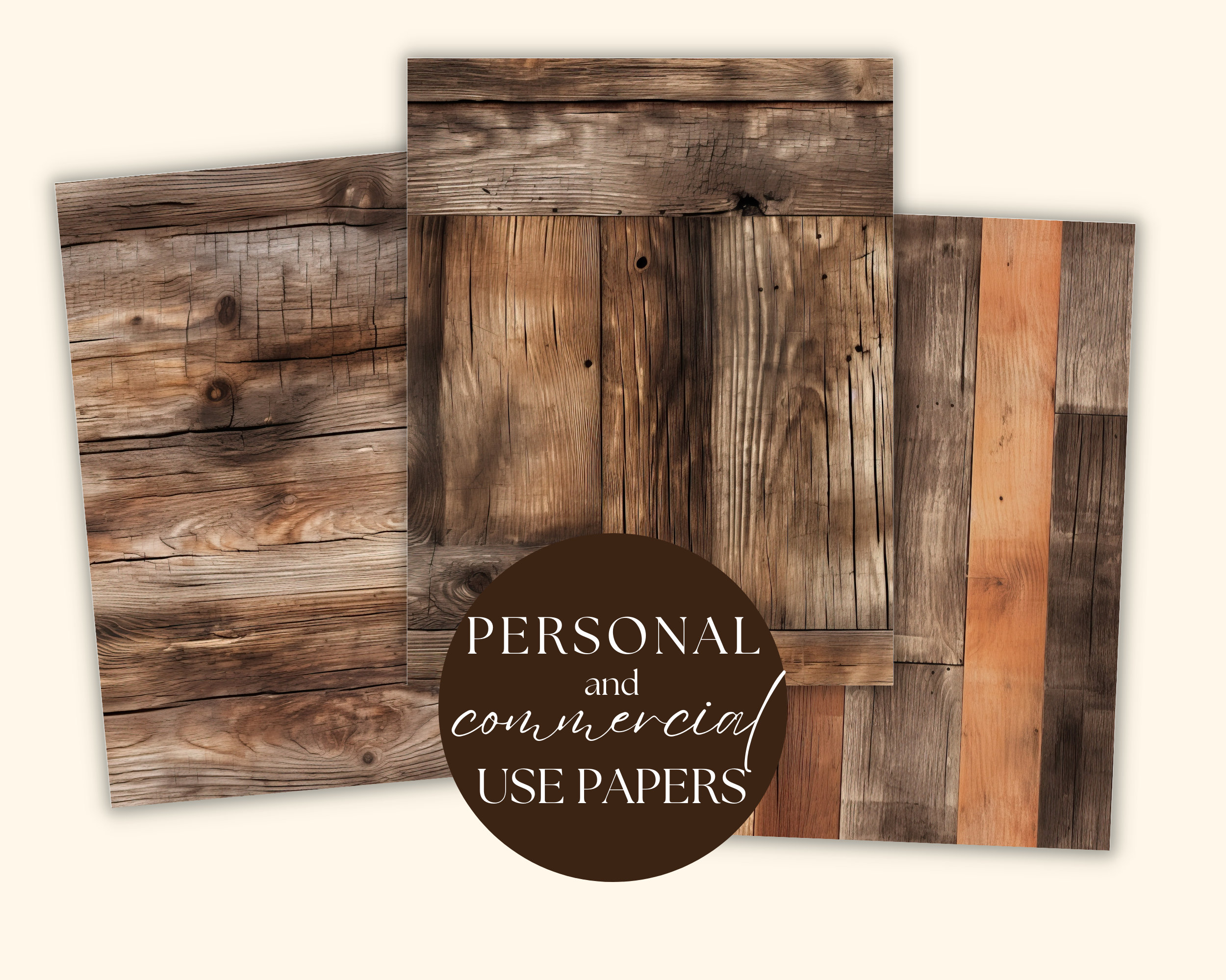 Wood Grain Textures Digital Paper, Rustic Wood Designs, Instant ...