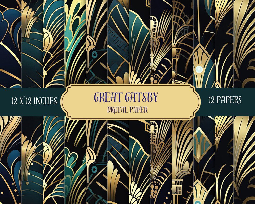 Great Gatsby, Designs, Digital Downloads, Gatsby 1920 Style Digital ...