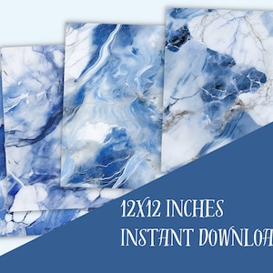 Blue Marble Digital Paper: Seamless Textures (digital Download) - Etsy