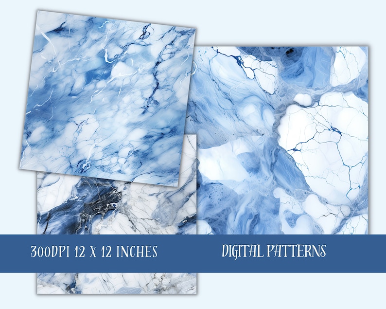 Blue Marble Digital Paper: Seamless Textures (digital Download) - Etsy