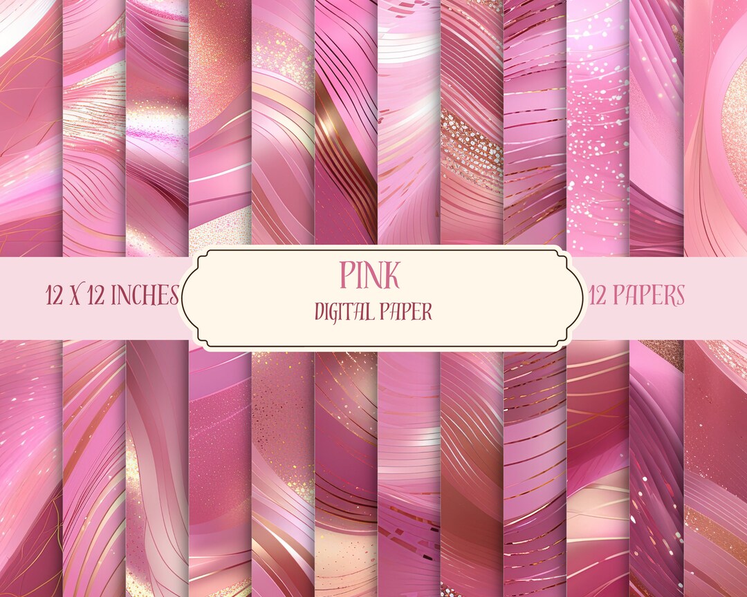 Pink Glitter, Digital Paper, Instant Download, Pink Craft Items ...