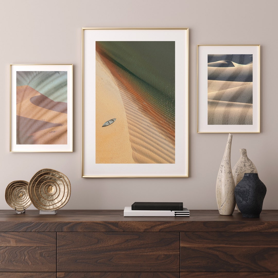 Sand Series Set of 3 Photo Collage Print Posters for Wall Decor Art ...