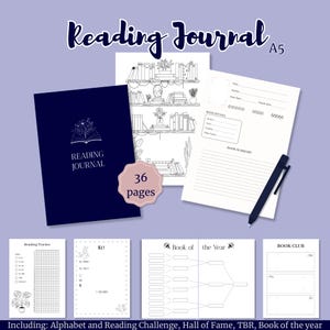 Printable Reading Journal | A5 Format - Etsy