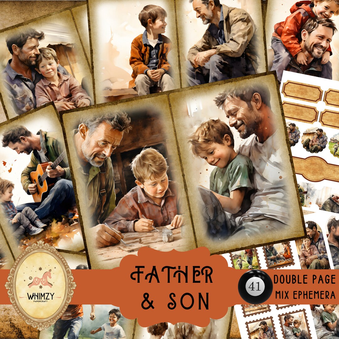 Father Journal Kit Dad Journal Paper Son Journal Gentleman Journal ...