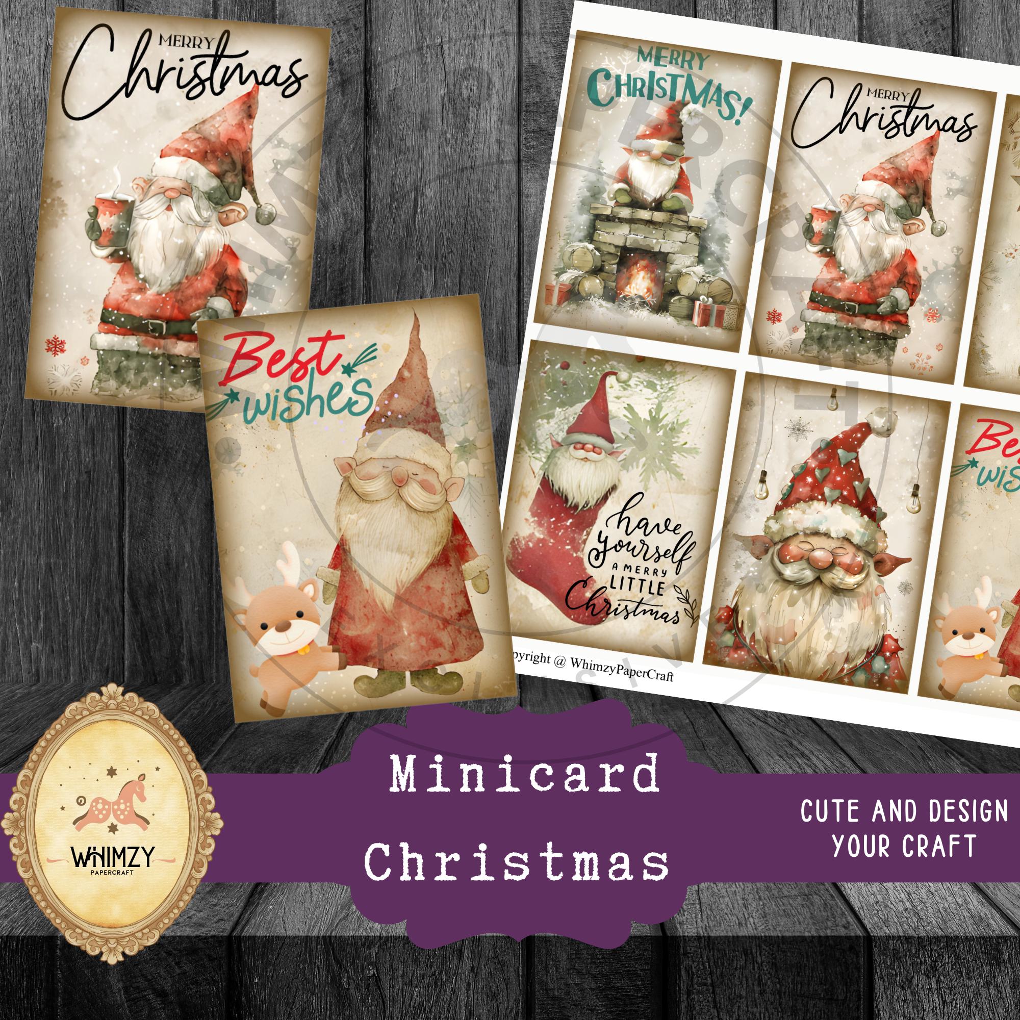 Christmas Gnome Journal Labels | Holiday Tags Ephemera Kit - Etsy