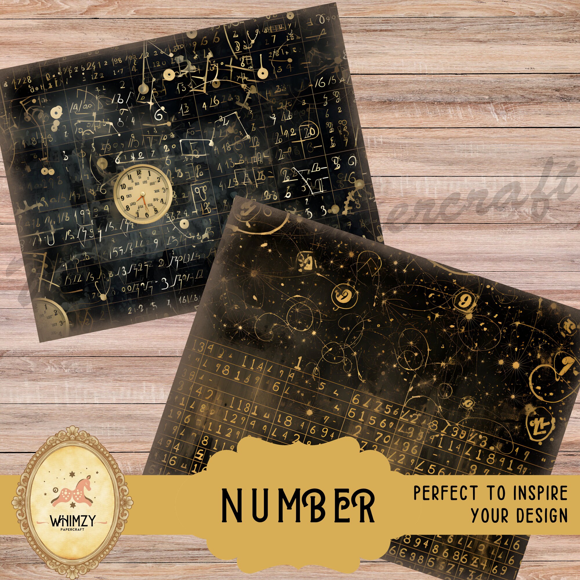 Number Junk Journal Number Pattern Craft Number Paper Number Printable ...