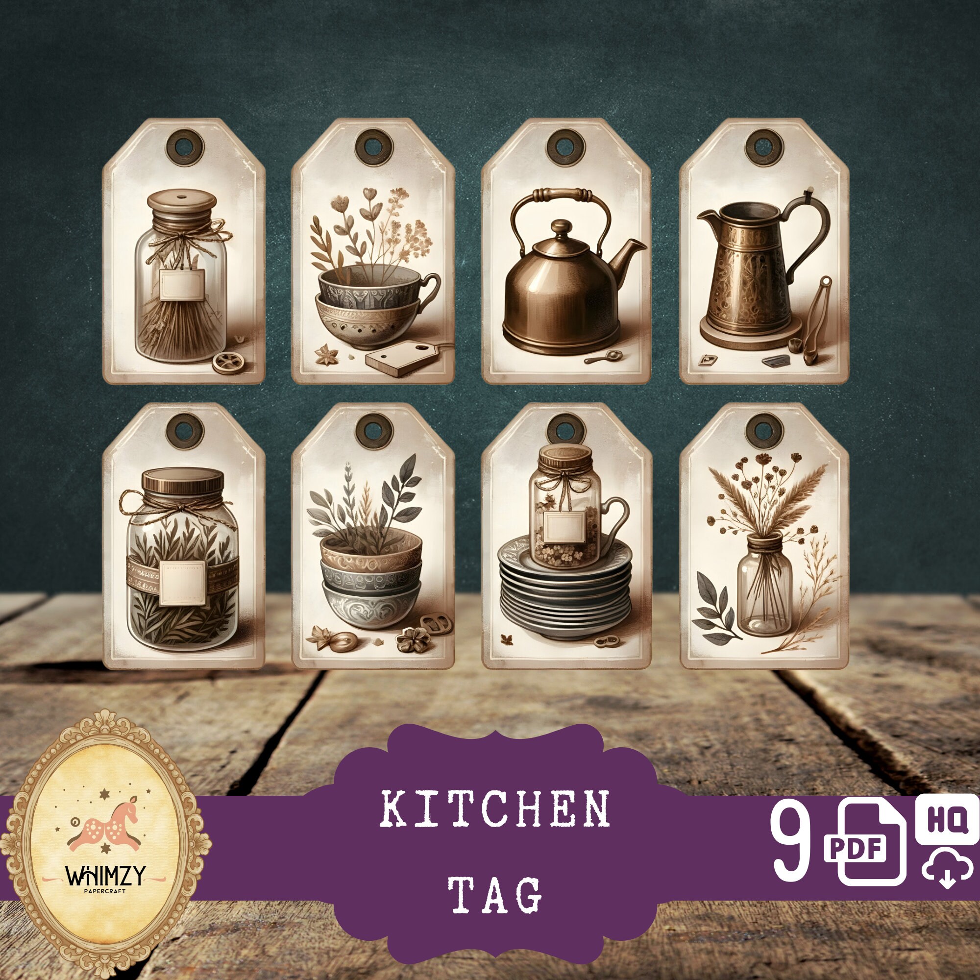 Old Kitchen Tag Junk Journal Ephemera Fussy Cut Recipe Junk Journal ...