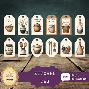 Old Kitchen Tag Junk Journal Ephemera Fussy Cut Recipe Junk Journal ...