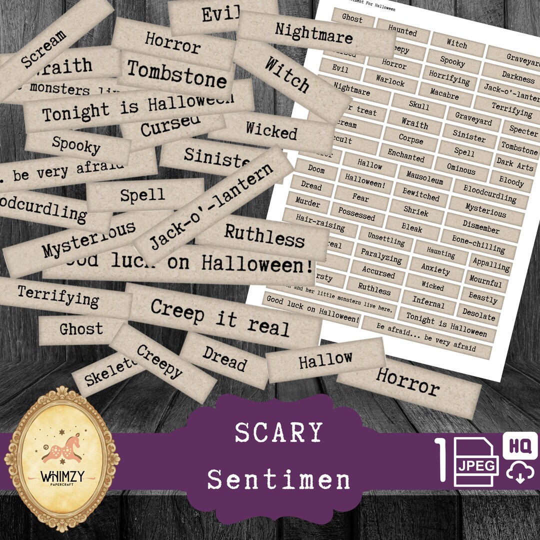 Spooky Vibes Junkjournals Happy Words Halloween Junk Journal Words ...