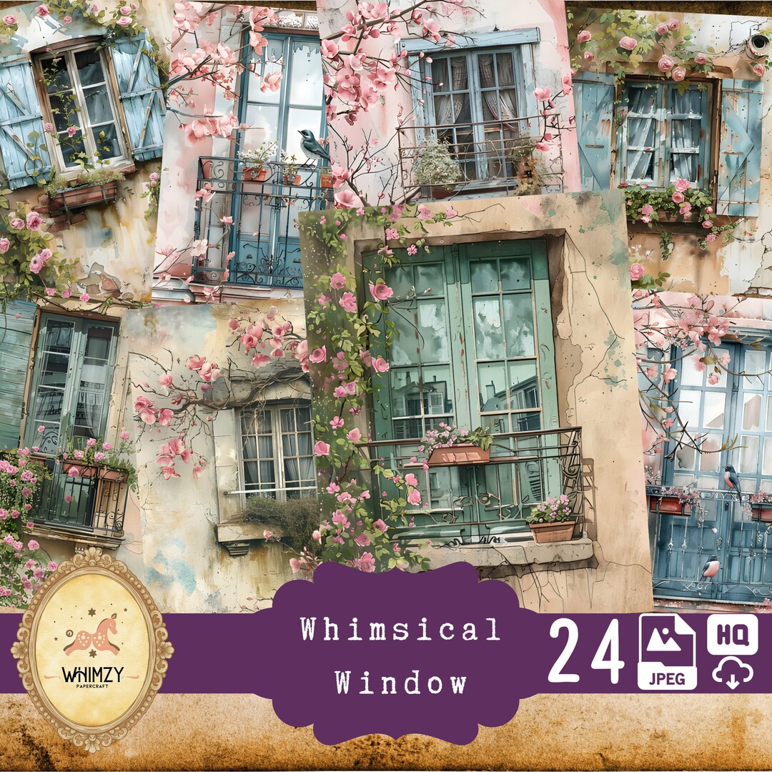 Whimsical Window Junk Journal Kit: Spring Garden Printable Pages ...