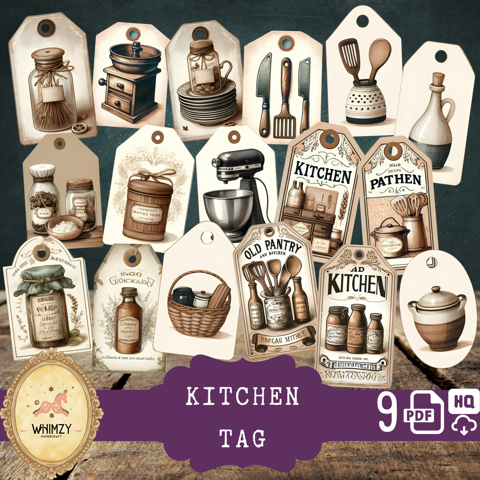 Old Kitchen Tag Junk Journal Ephemera Fussy Cut Recipe Junk Journal ...