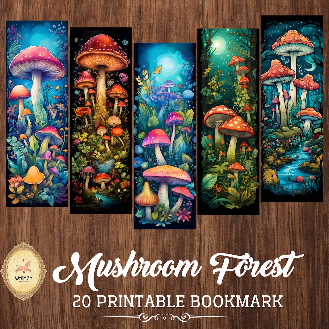 Mushroom Forest Printable Bookmark Bundle | Fantasy Magical Mushrooms ...
