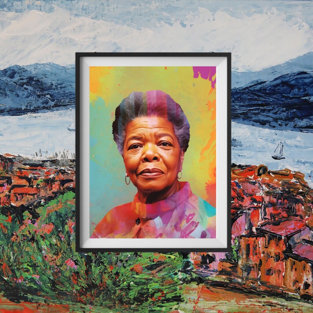 Maya Angelou Poster, Afro American Poet, Feminist Poster, Printable Art ...