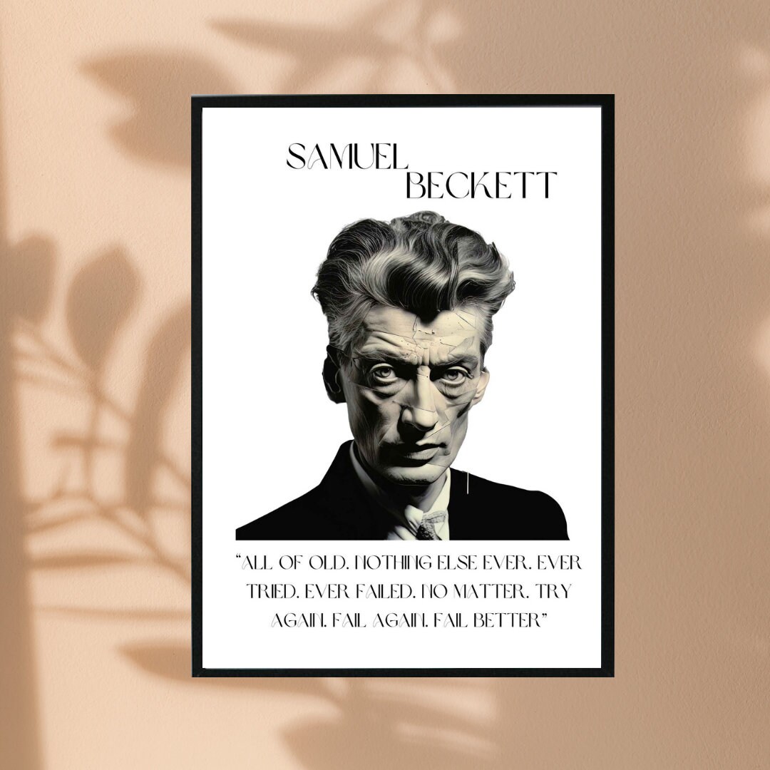 Samuel Beckett Quote Poster, Inspiring Literary Quotes for Home Decor ...