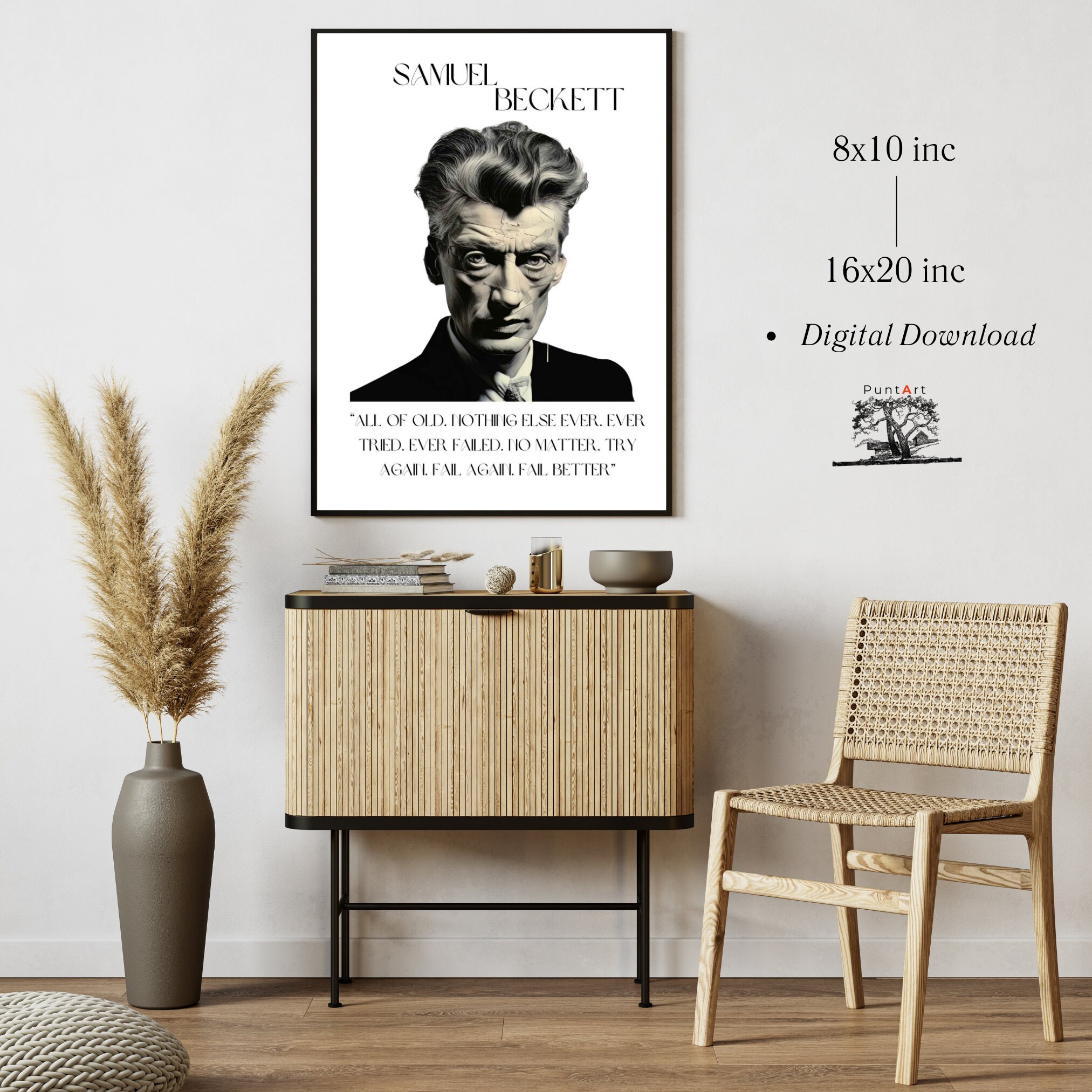 Samuel Beckett Quote Poster, Inspiring Literary Quotes for Home Decor ...