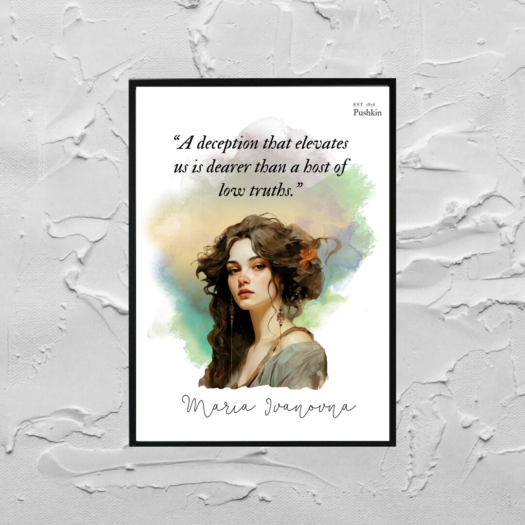 Maria Ivanovna Quote Poster the Captain's Daughter by - Etsy