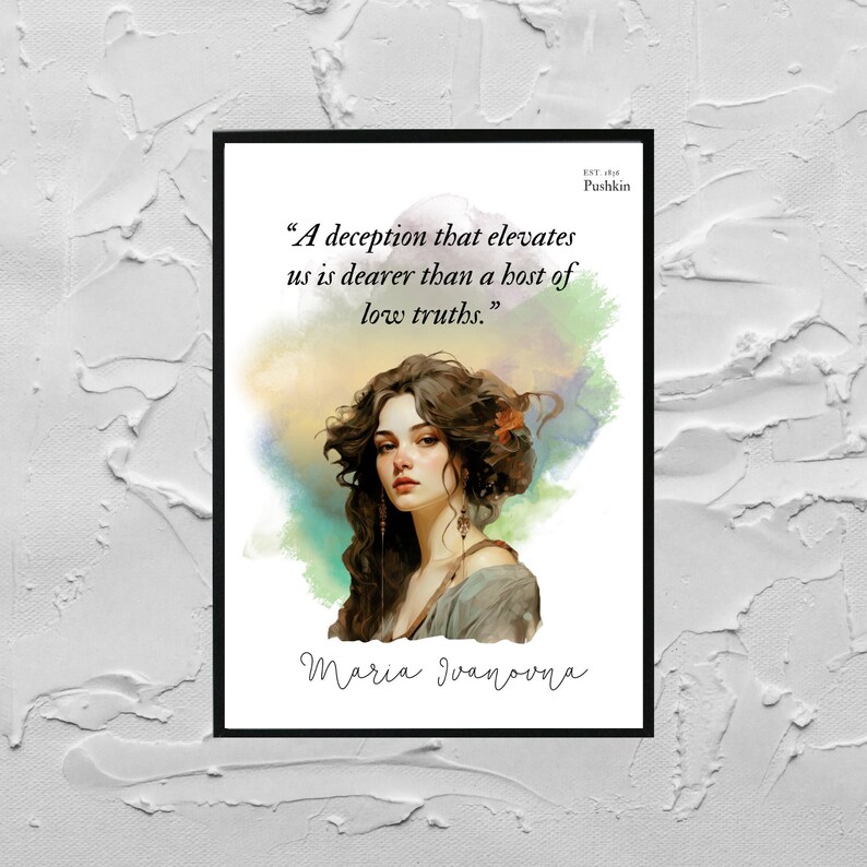 Maria Ivanovna Quote Poster the Captain's Daughter by - Etsy