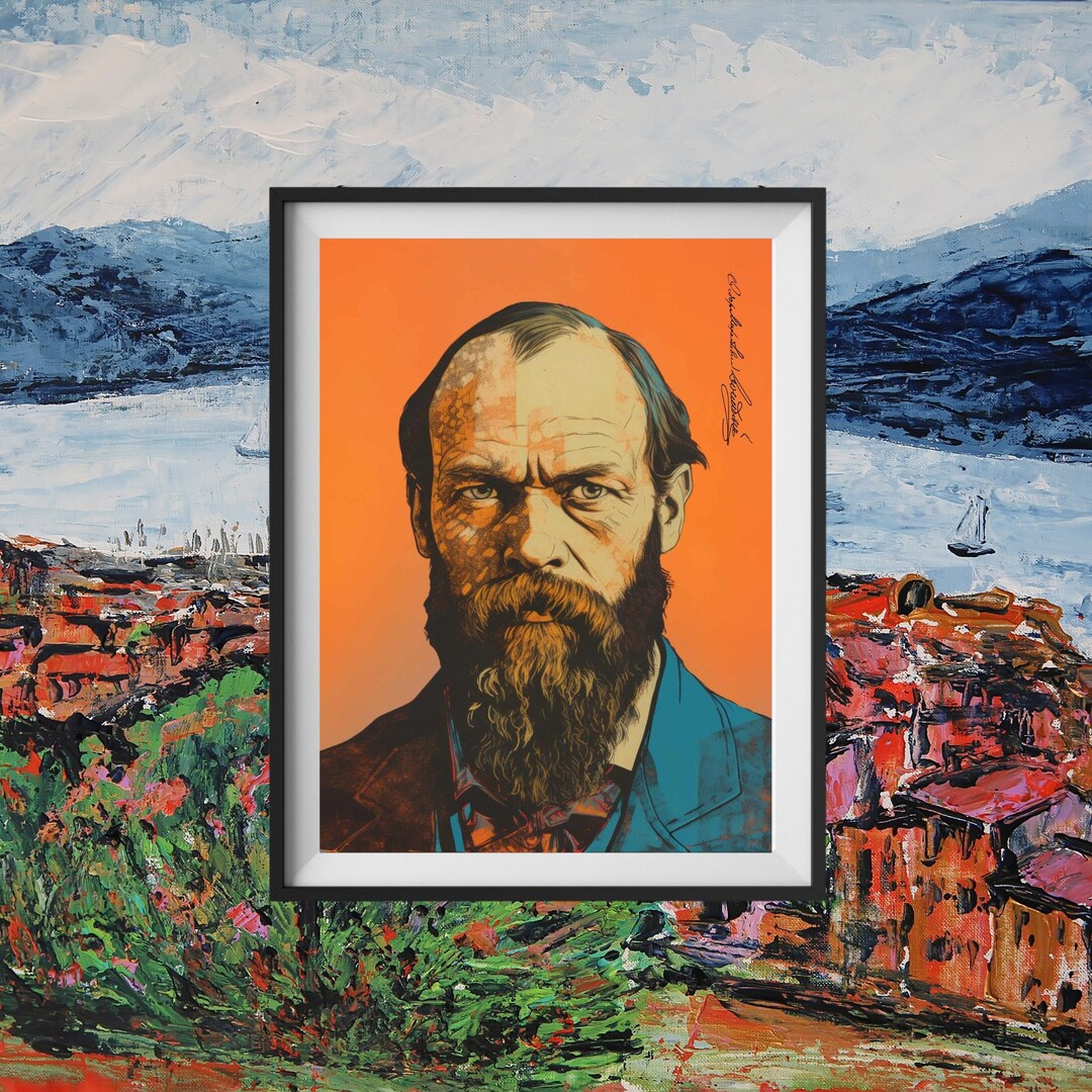 Fyodor Dostoevsky Poster, Classic Literary Inspiration for Interior ...