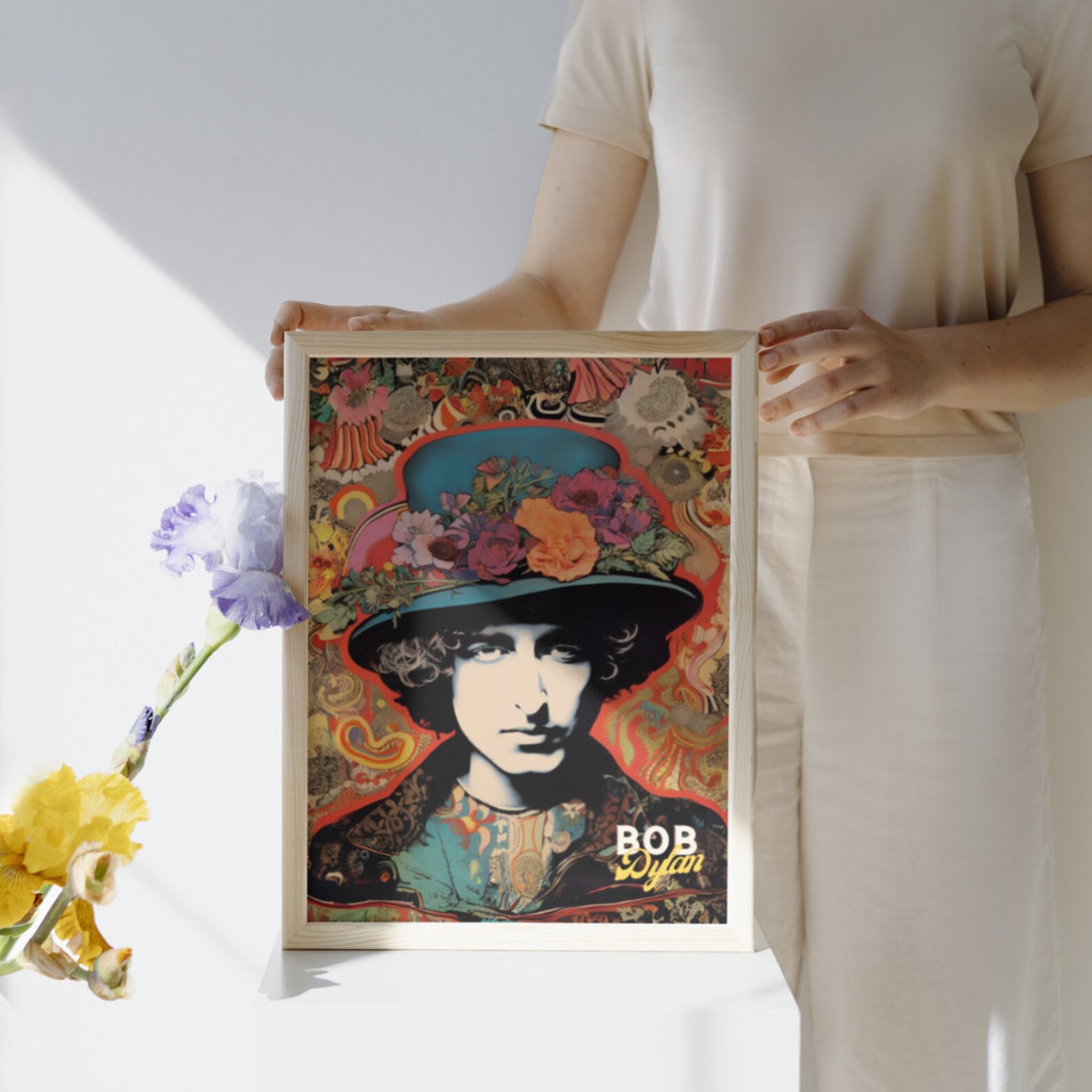 Joan Baez Bob Dylan Poster I Blowin' in the Wind 1960s 1970s Music ...